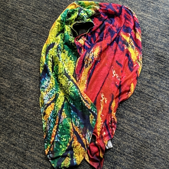 MISSLOOK | Accessories | Colorful Scarf One Side Black On The Other ...